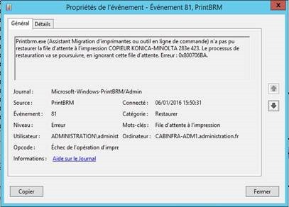 Utilisation de PrintBrm – Migrer un serveur d’impression 2008 R2 vers ...